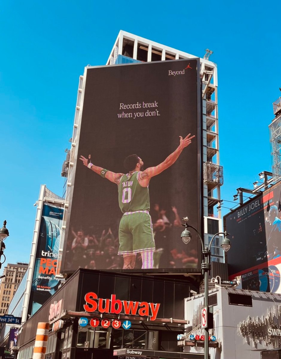 Jayson Tatum billboard in New York for Jordan brand – The Celtics Files